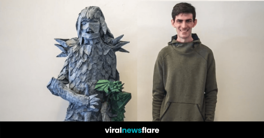 VIDEO: Student Creates Insane Origami Statue From One Sheet Of Paper
