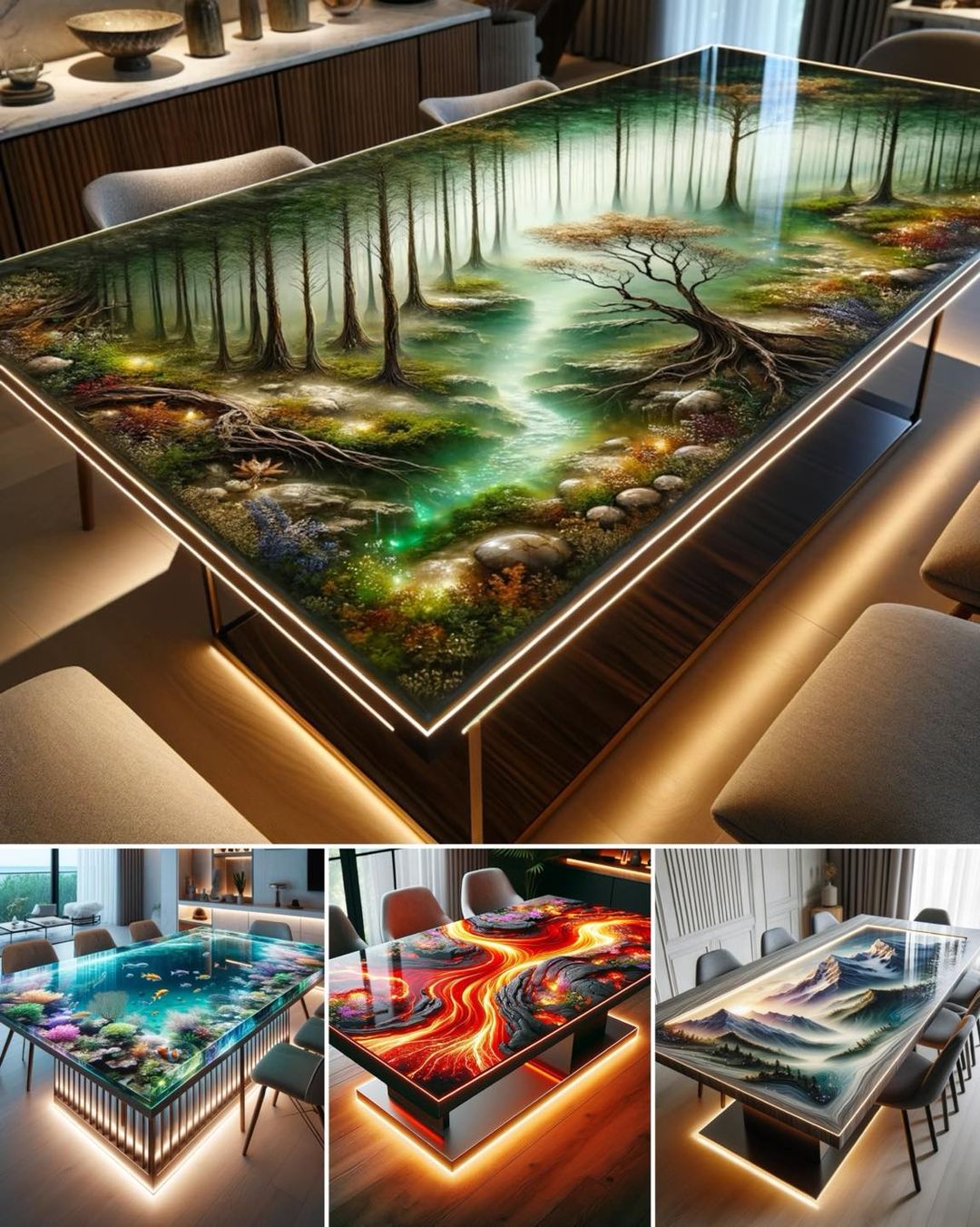 Elevate Your Dining Experience: AI-Generated Epoxy Tables