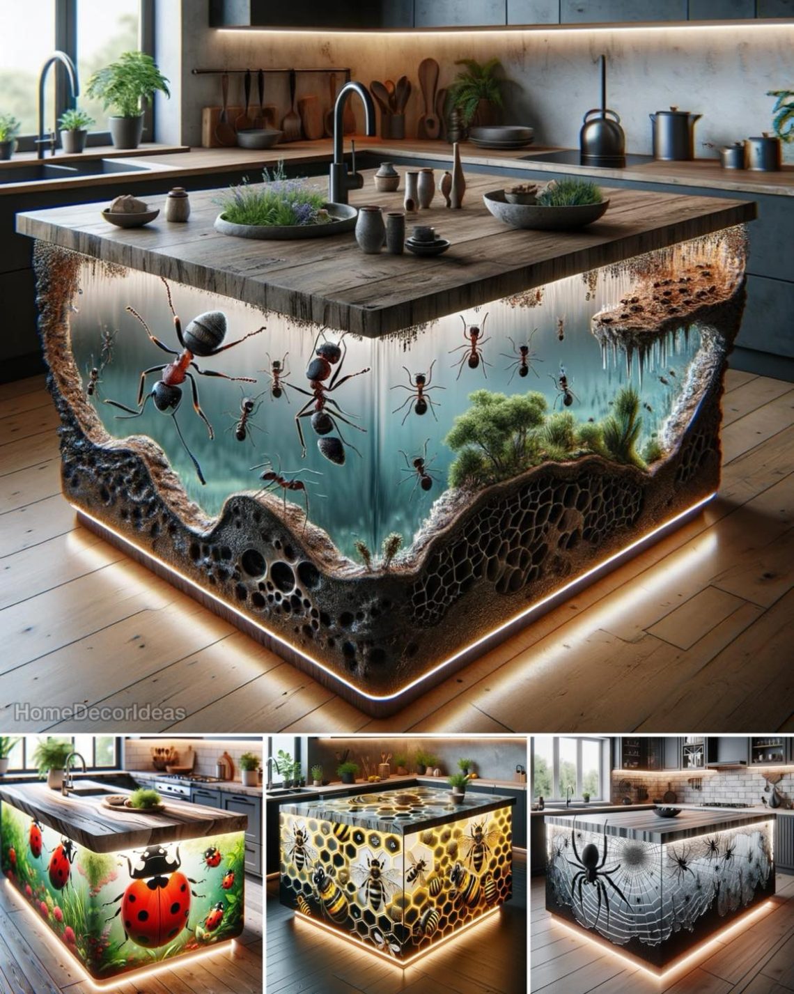 Innovative Kitchen Islands: A Microscopic Journey into Nature