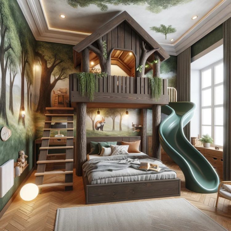 Enchanted Slumber: The Magic of a Treehouse Bedroom