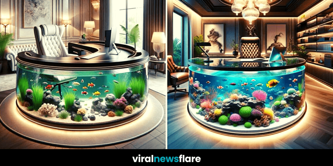 Innovative Aquarium Office Desks - A Tranquil Workspace Solution
