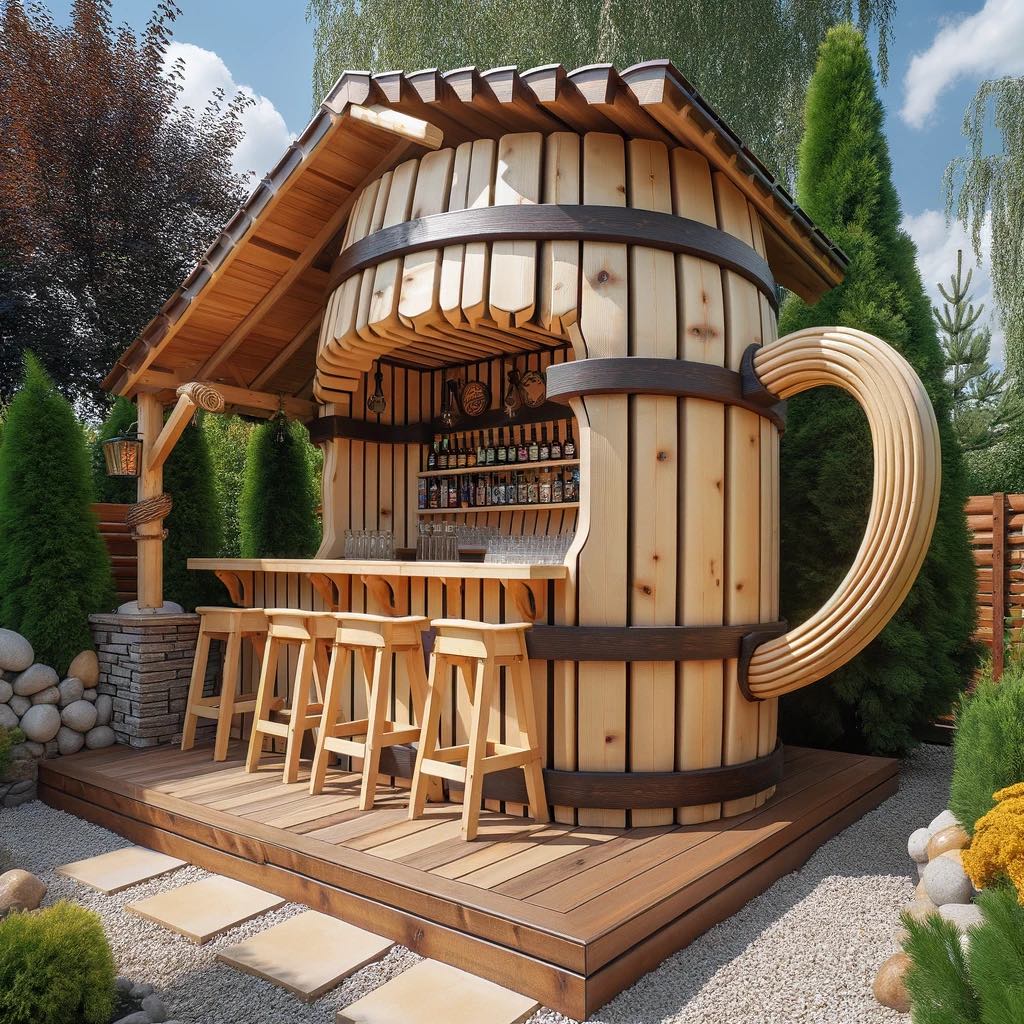 Unique Beer Themed Outdoor Bars for Your Home