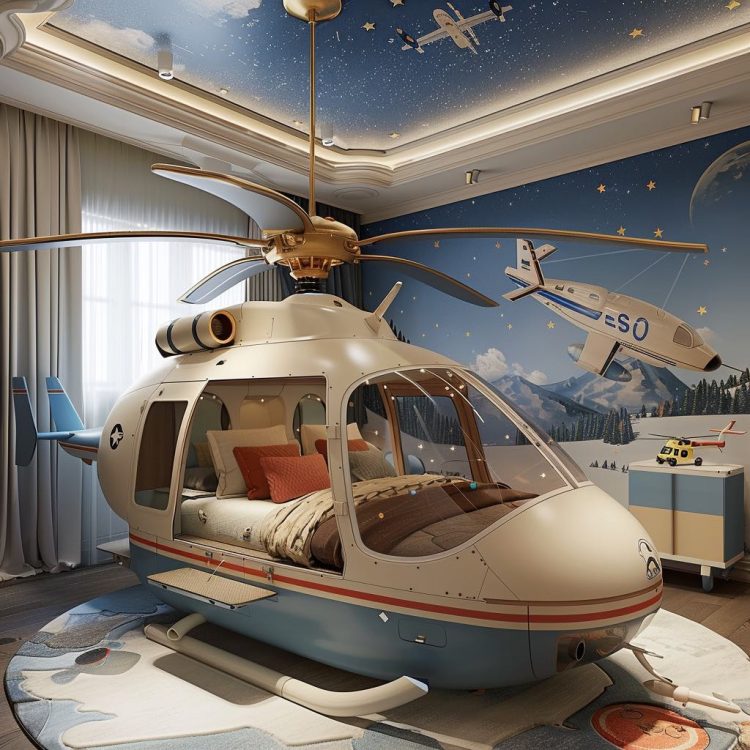 High-Flying Dreams: Helicopter Themed Beds