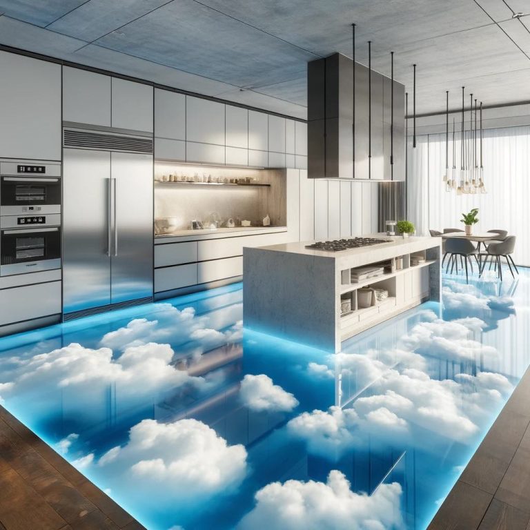 Elevate Your Kitchen Design with Stunning Resin Floor Art