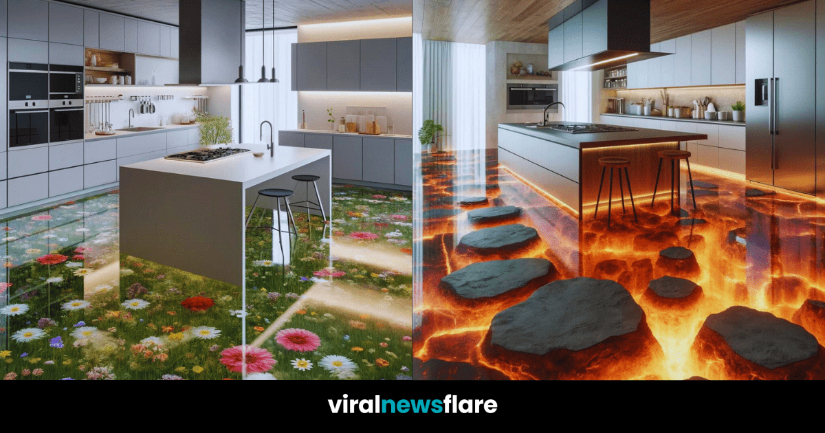 Elevate Your Kitchen Design with Stunning Resin Floor Art