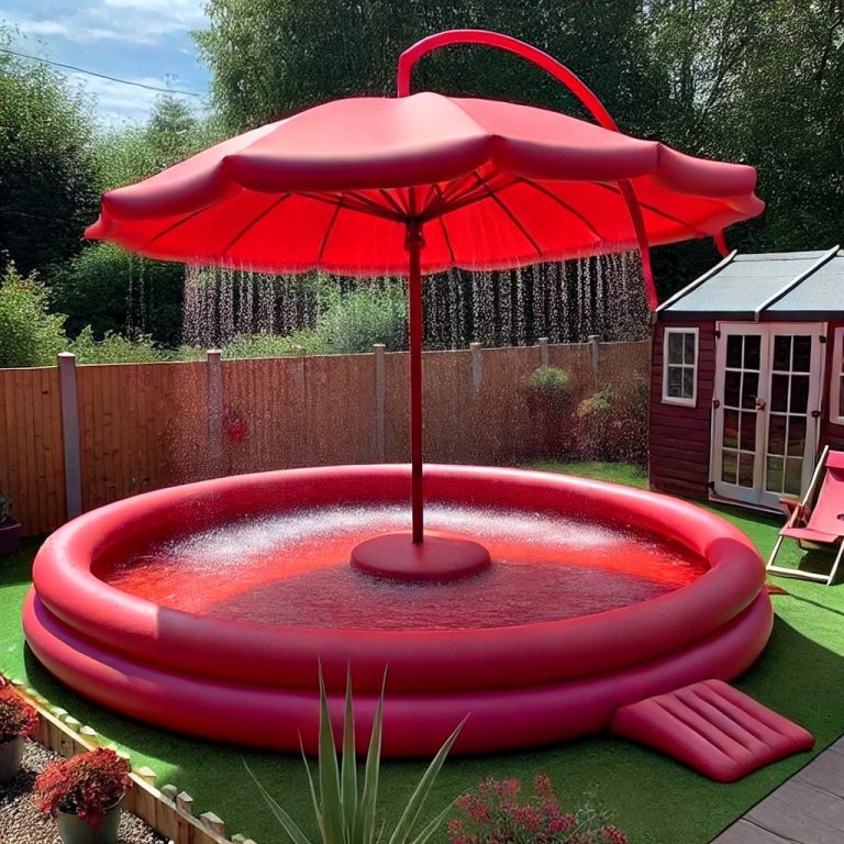 Colourful Umbrella-Style Inflatable Paddling Pools for Your Garden