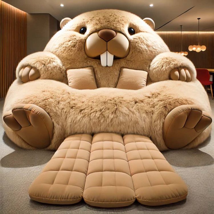 Cozy Up with Whimsical Beaver-Inspired Seating