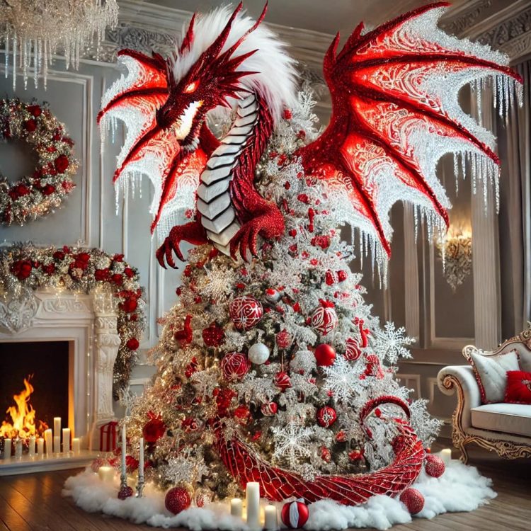 Dragon-Themed Christmas Trees: A Bold and Magical Twist.