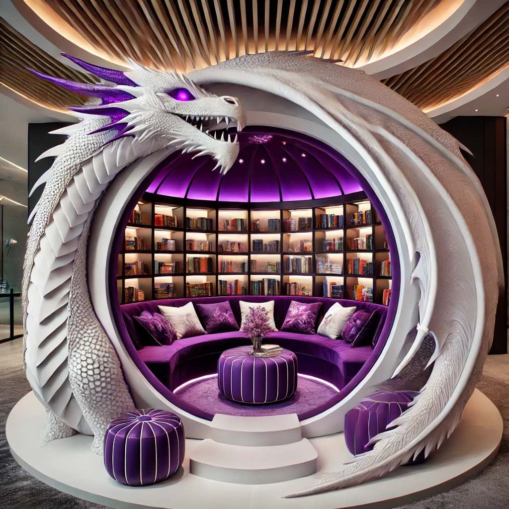 Dragon Library Pods: A Fusion of Fantasy and Functionality.