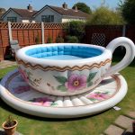 Whimsical Inflatable Teacup Pools: The Ultimate Summer Trend