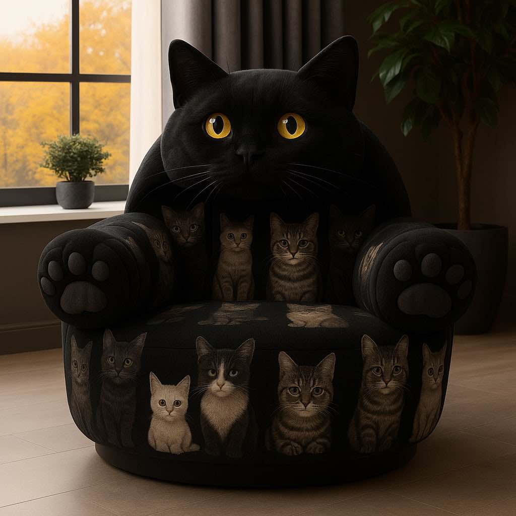 Oversized Cat Armchairs for Cat Lovers