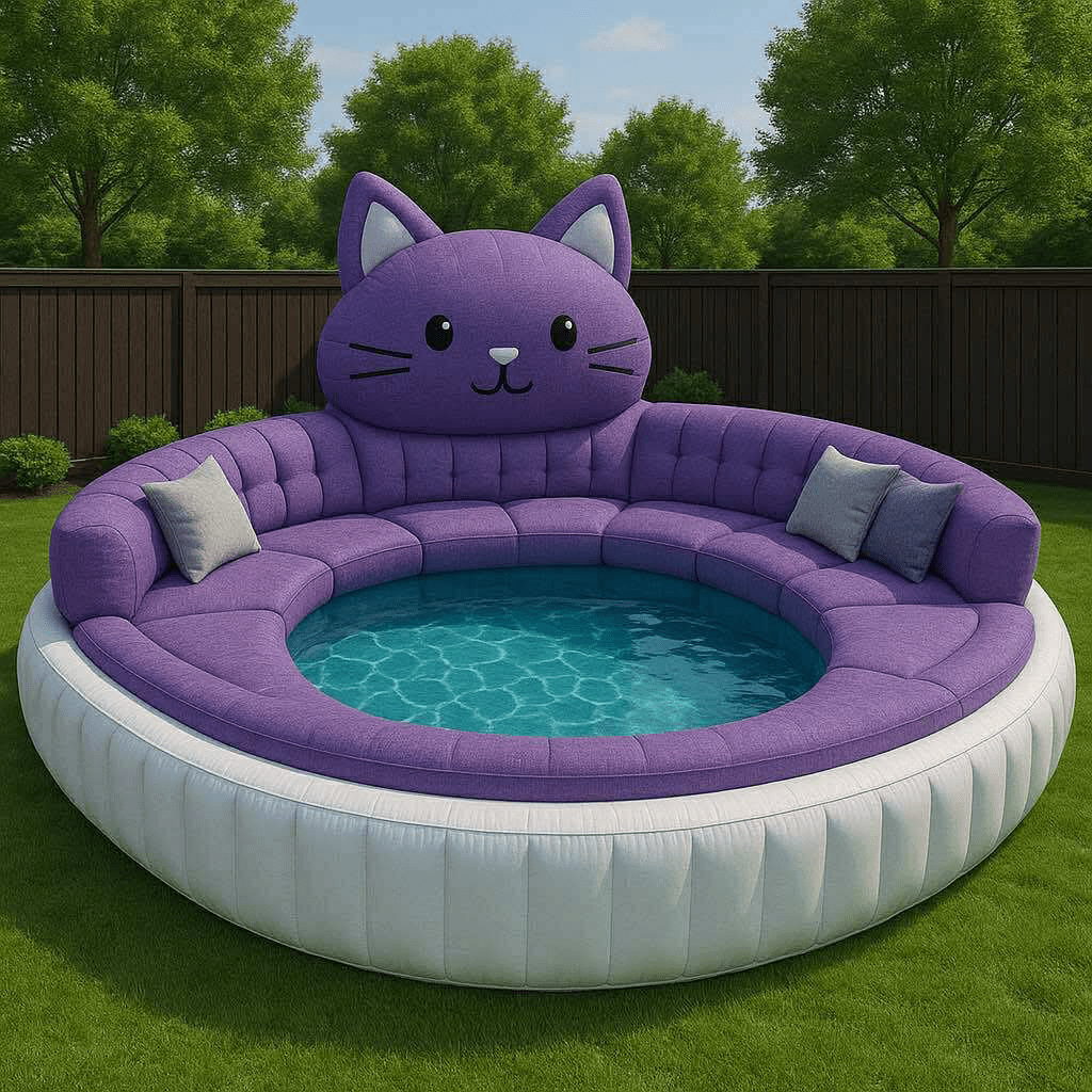 Giant Cat Inflatable Sofa Pools: The Ultimate Whimsical Garden Retreat
