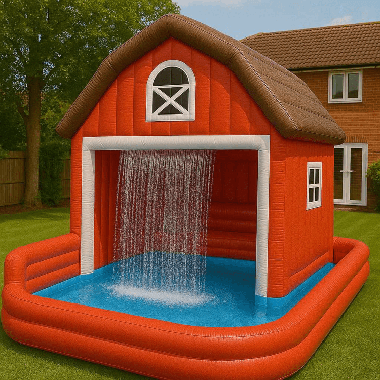 Inflatable Barn Pools with Waterfalls