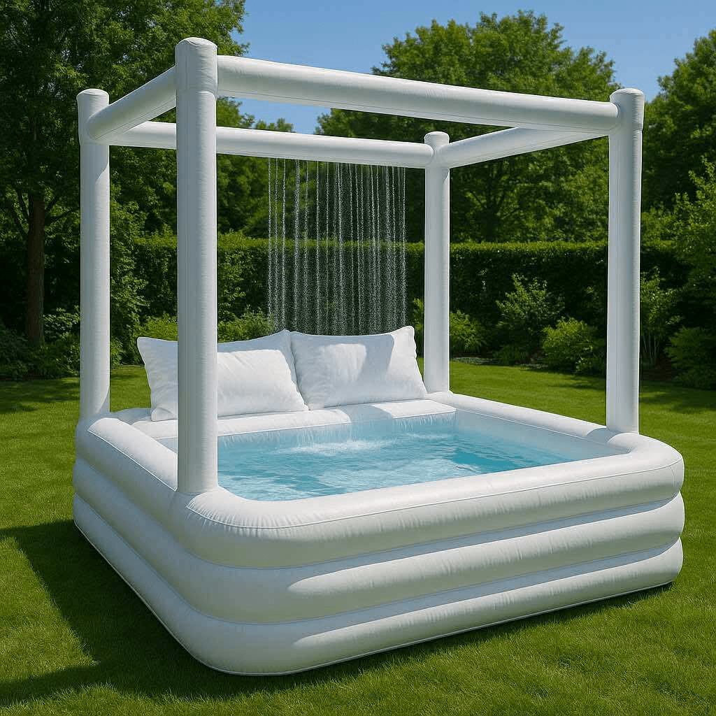 Luxurious Inflatable Canopy Paddling Pools with Rain Showers