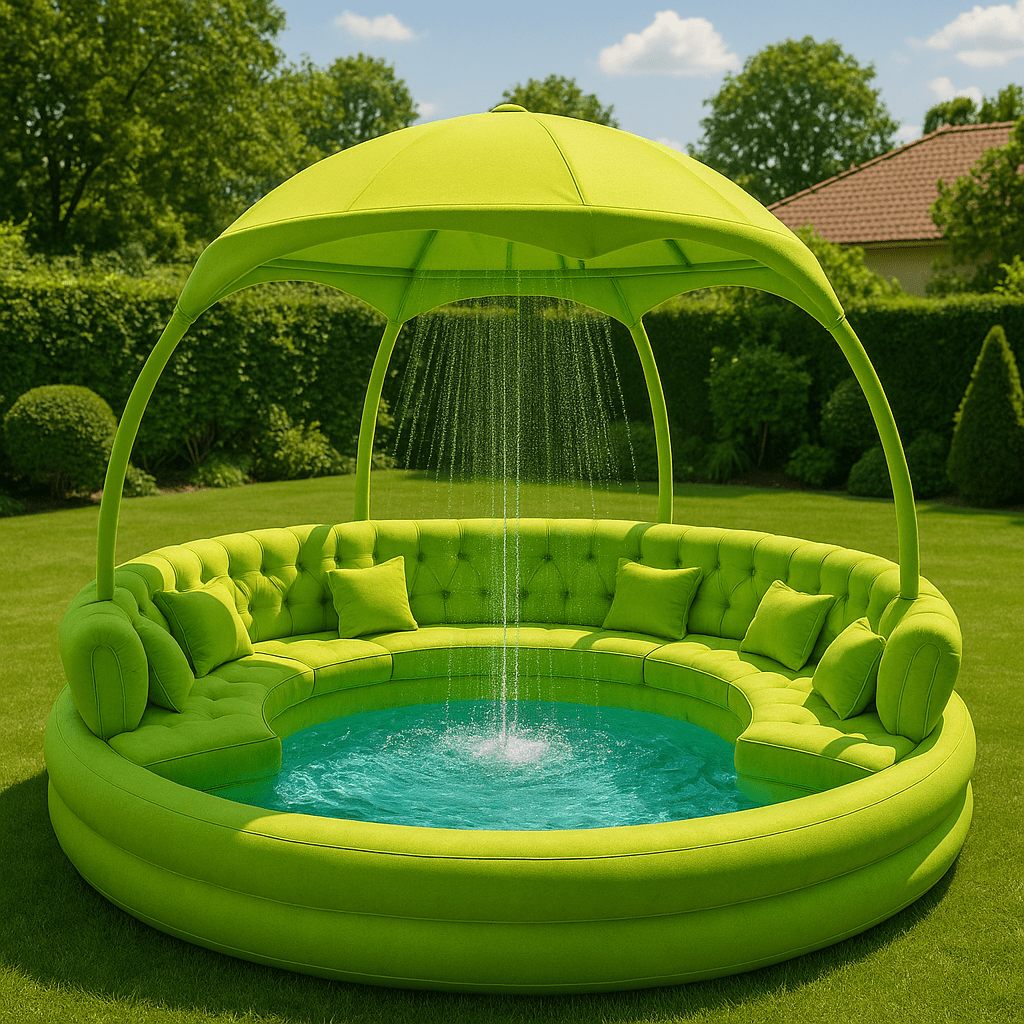 Colourful Circular Inflatable Sofa Pools with Sprayers