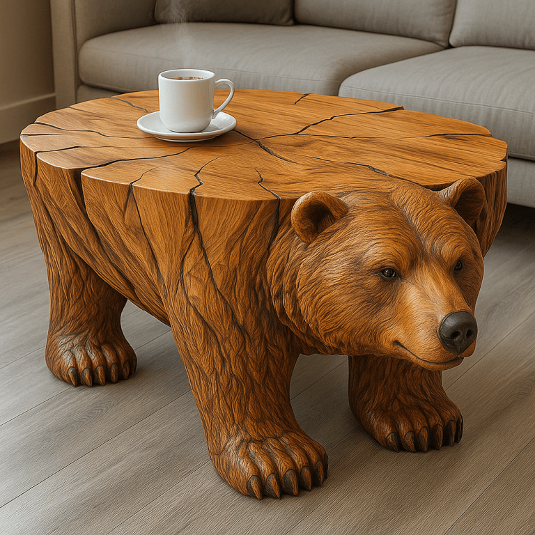 Animal Coffee Tables: Wooden Designs for Modern Spaces