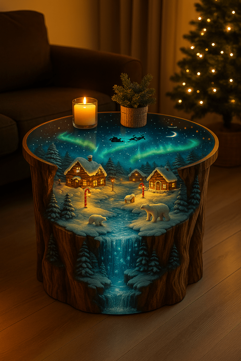 Enchanting Christmas Village Coffee Tables