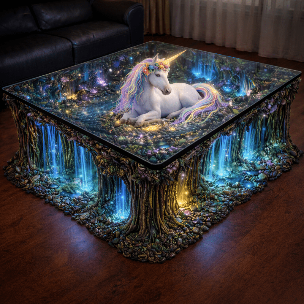 Enchanted Unicorn Coffee Tables: Magical Statement Centrepieces